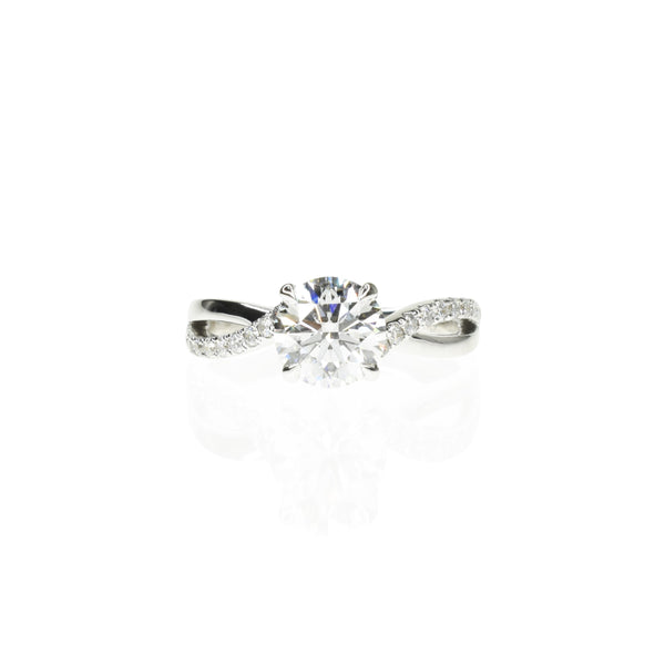 1.5ct Lab Grown Diamond Engagement Ring with an Intertwining Band – NIYA K