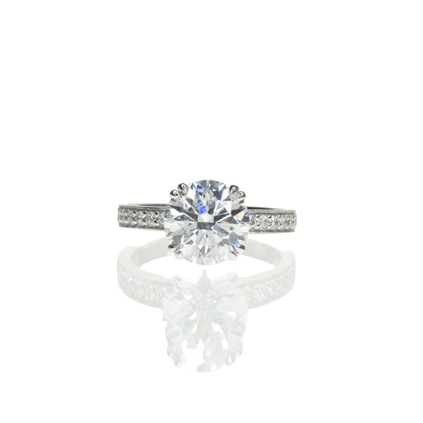 2.60ct Lab Grown Diamond Engagement Ring with Double Eagle Prongs and – NIYA K