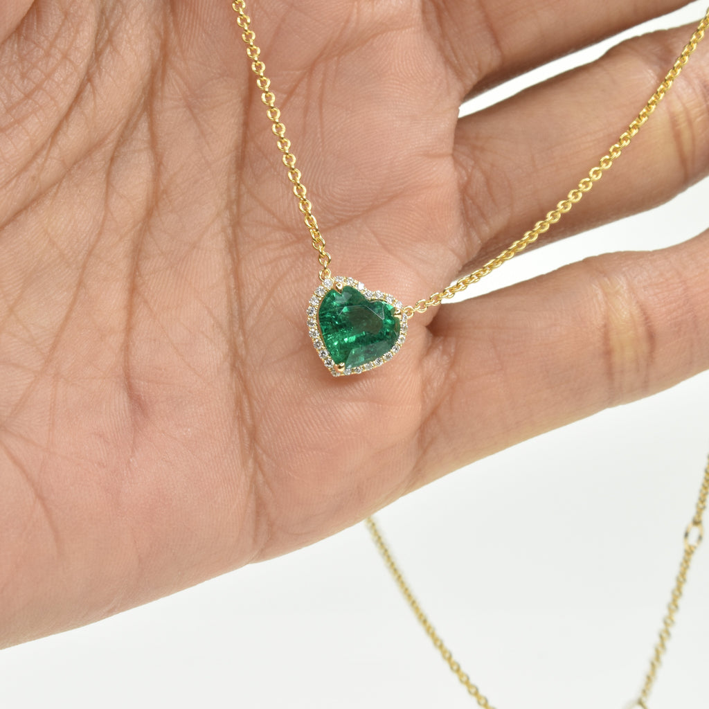 Heart Shaped Emerald Necklace – NIYA K