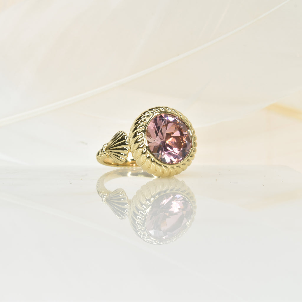 Rope Edged Pink Tourmaline Ring – NIYA K