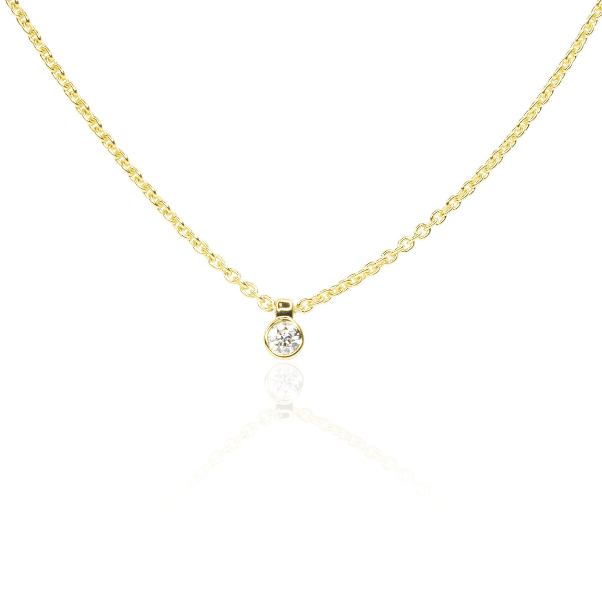 Bezel Set Necklace