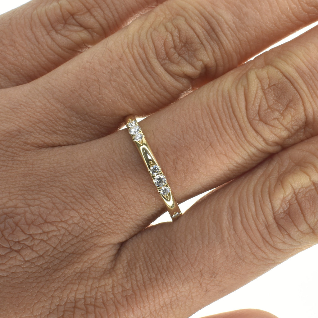 Flush Set Diamond Wedding Band – NIYA K