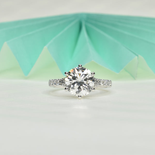 6-prong Set Engagement Ring with Split Shank – NIYA K