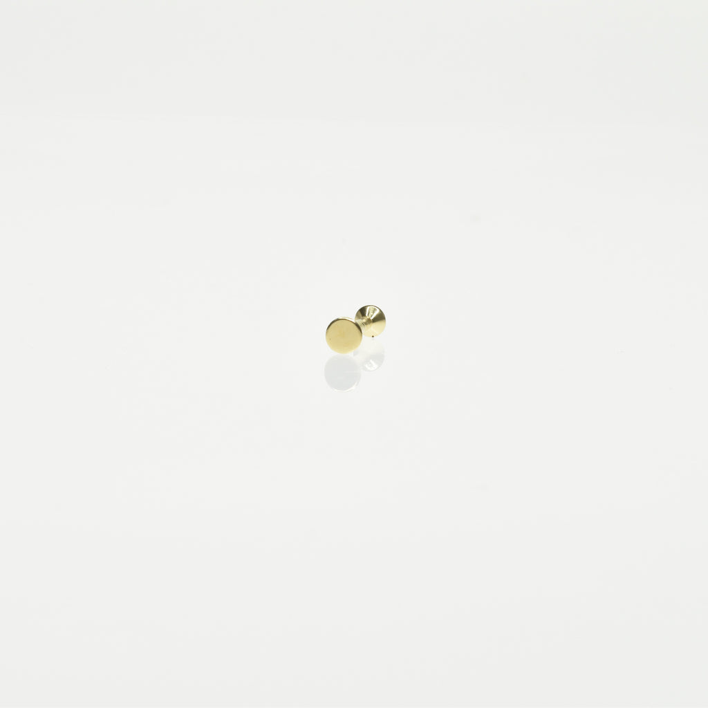 Solitaire Bezel Threaded Stud Earring – NIYA K