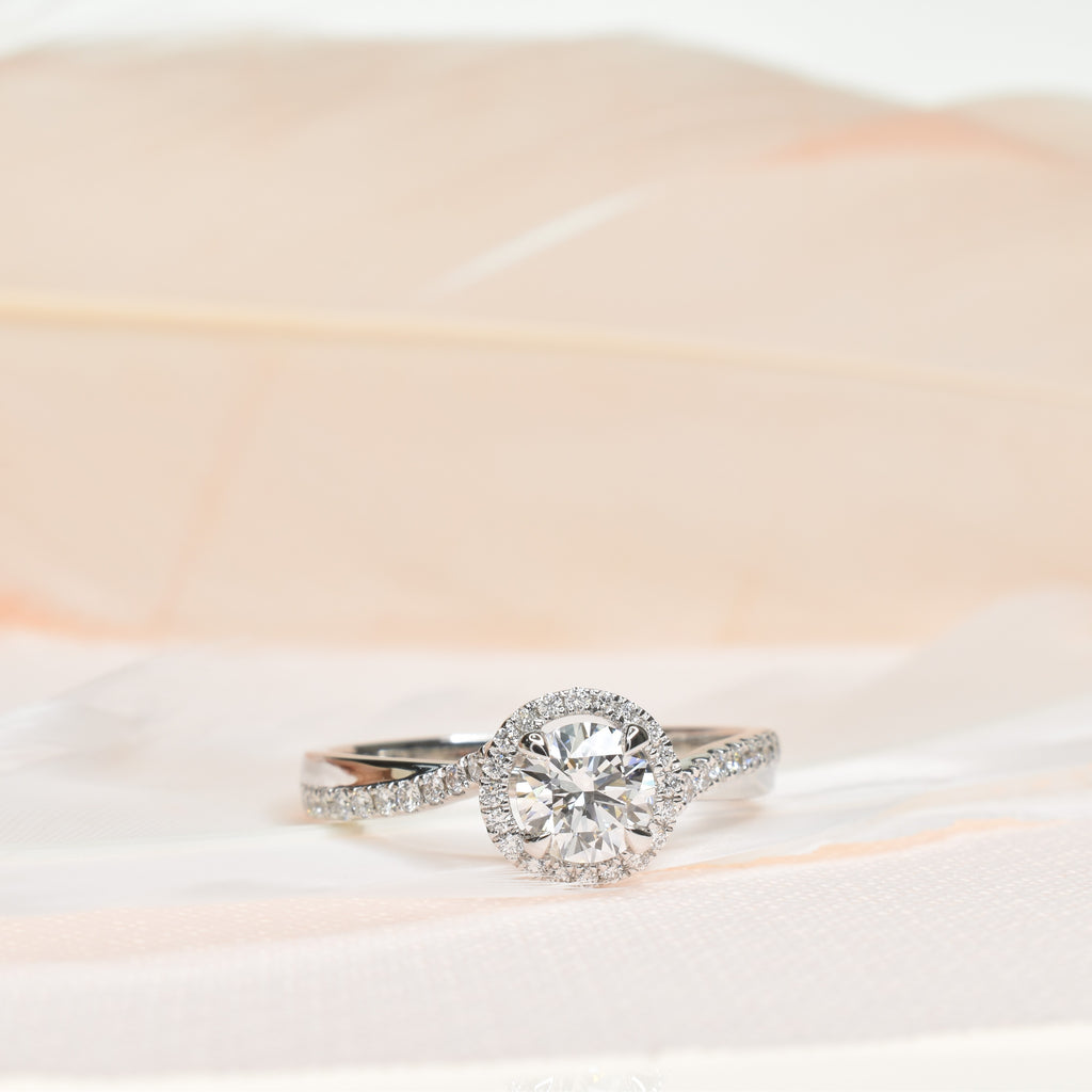 Twisted Halo Engagement Ring – NIYA K