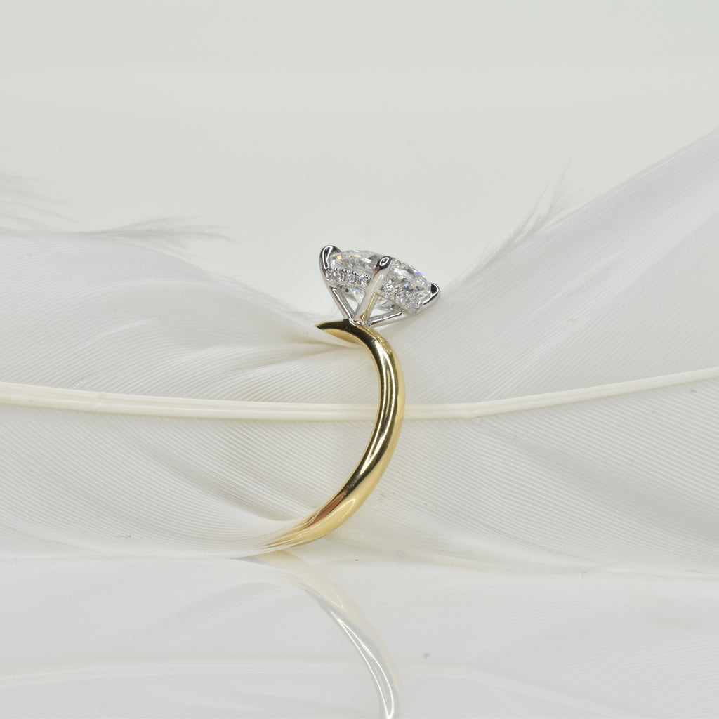 Sideways Set Oval Diamond Ring – NIYA K