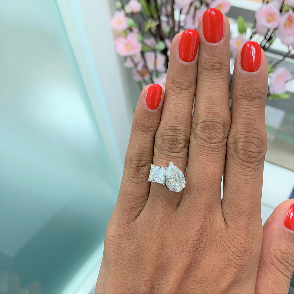 Pear and Princess 2 stone Ring – NIYA K